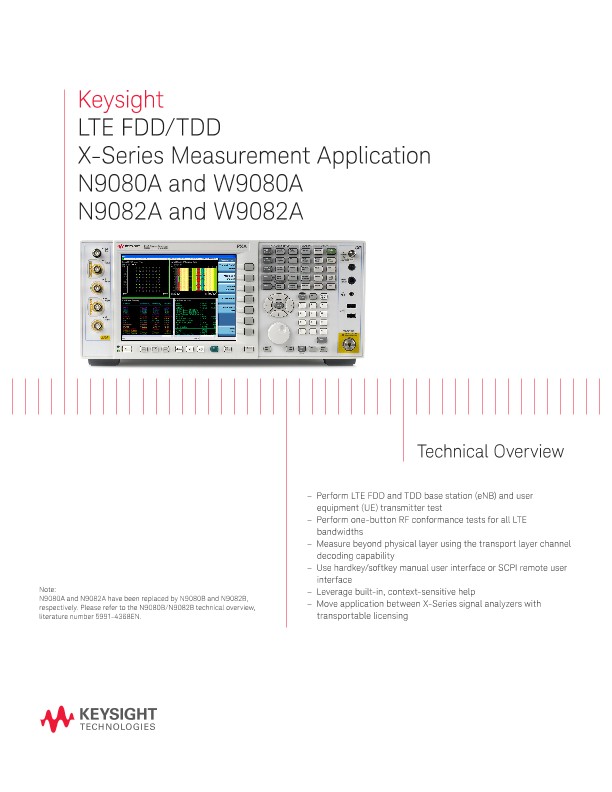 LTE FDD/TDD X-Series Measurement Application N9080A and W9080A, N9082A and W9082A PDF Asset Page ...